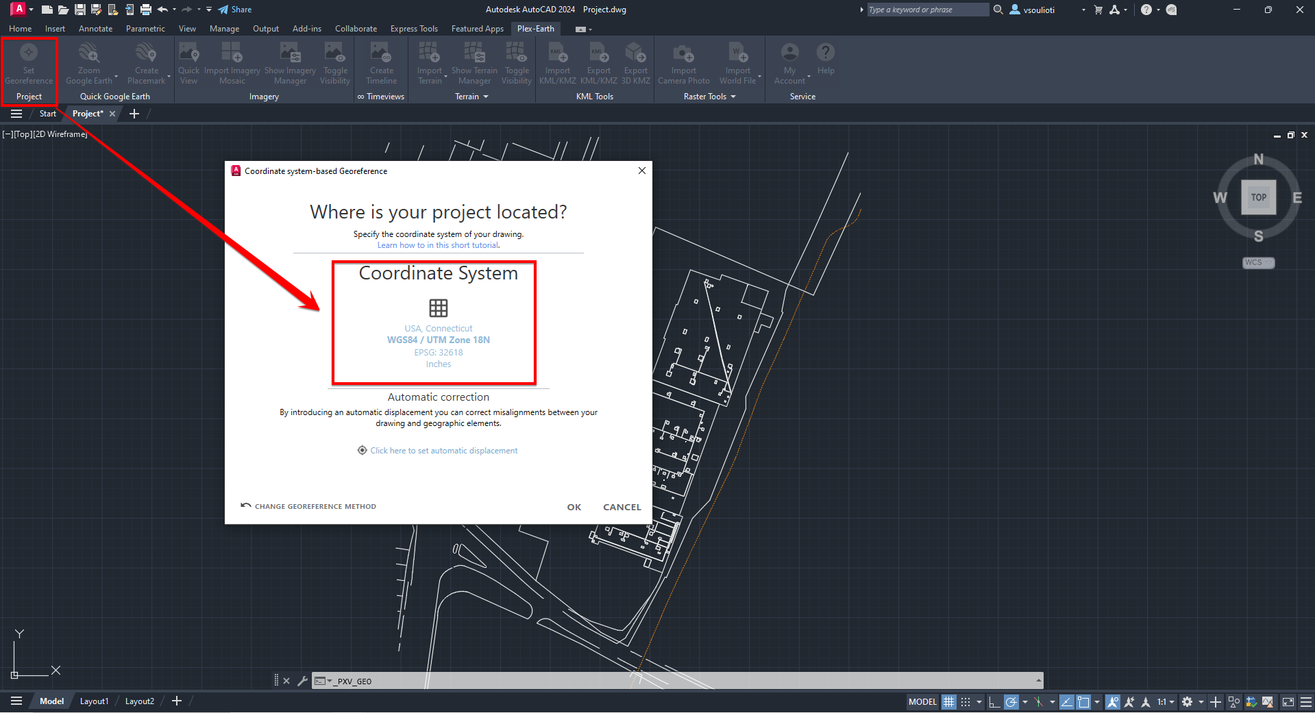 Change the Coordinate System of your Drawing – Plex-Earth Support Desk