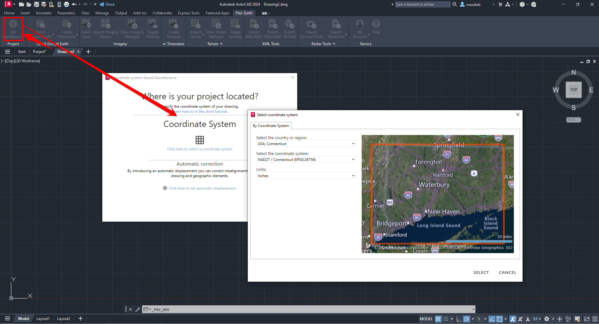 Change the Coordinate System of your Drawing – Plex-Earth Support Desk