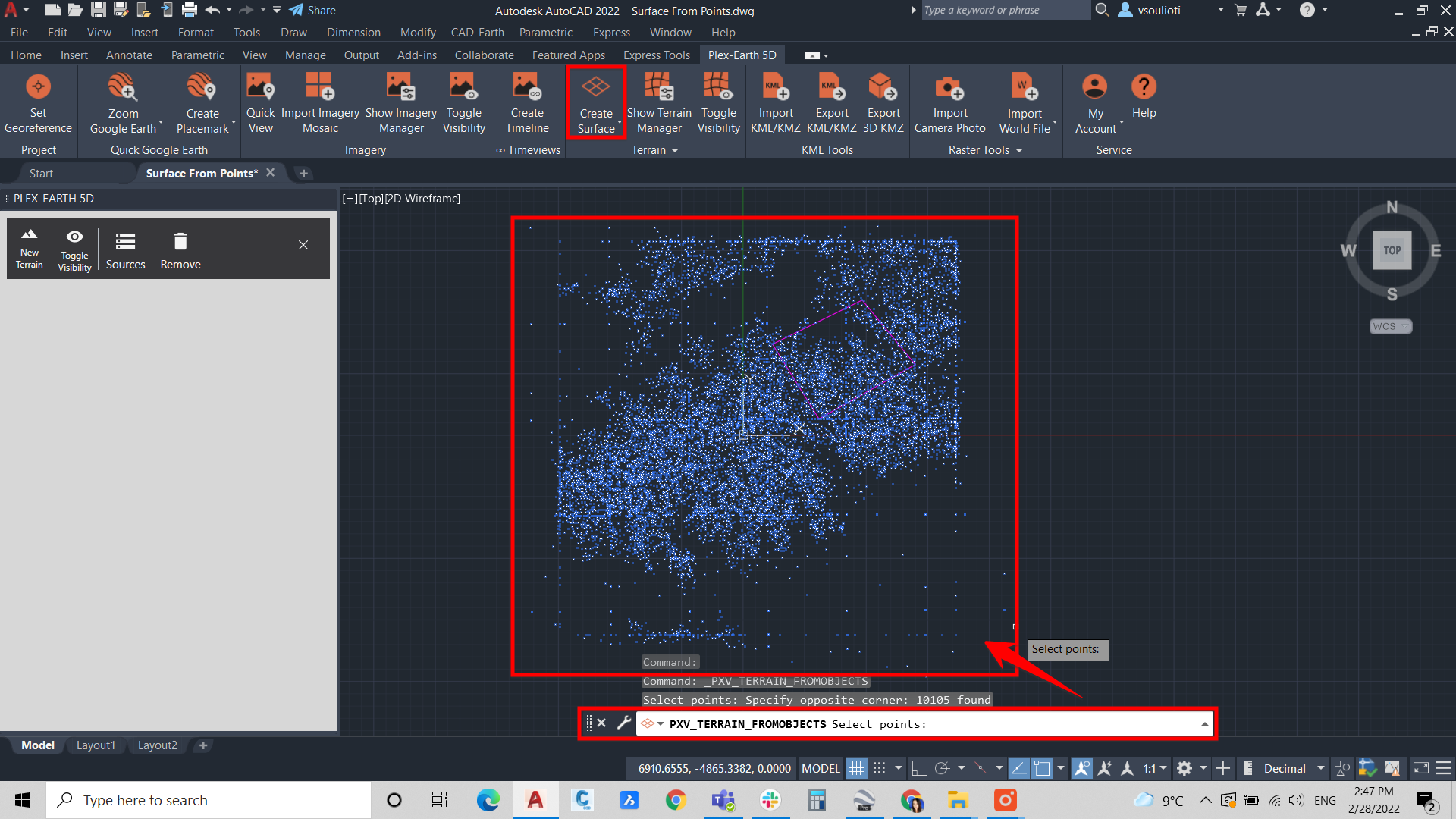 How To Create Surface From Points And Contours Plex Earth Support Desk