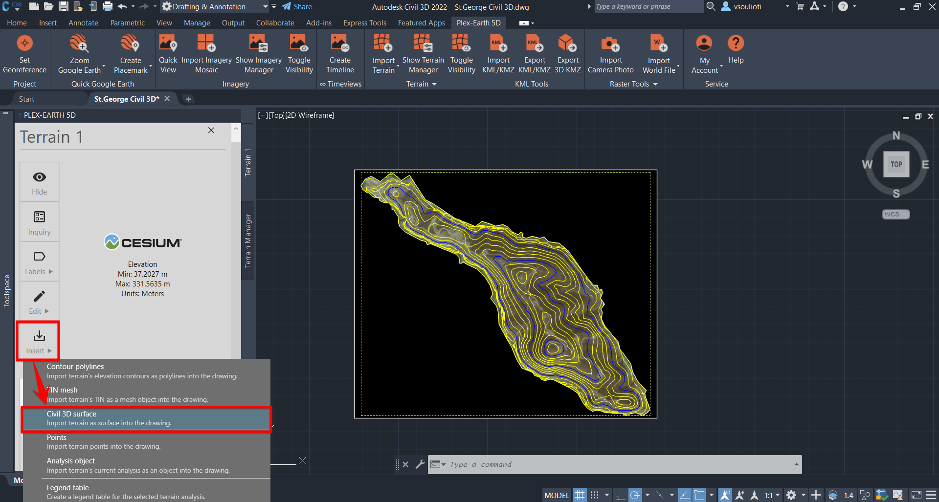 Create real-life Civil 3D Surface – Plex-Earth Support Desk